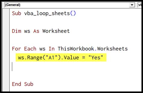 How To Loop Through All The Sheets Using Vba In Excel