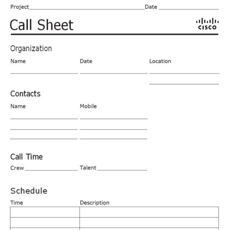 22 Professional Call Sheet Templates Word And Excel