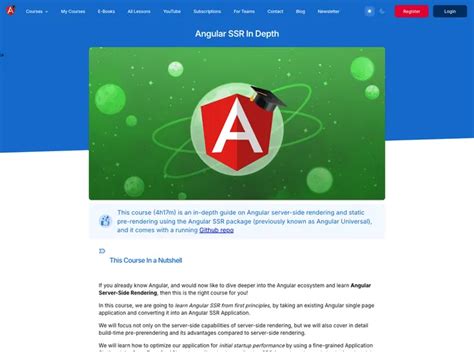 Angular Ssr Course By Angular University A Angular Template Built At Lightspeed