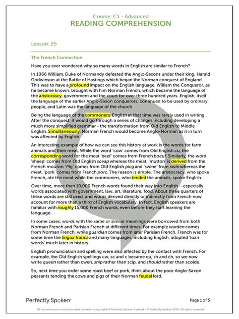 C1 Lesson 21 25 Reading Comprehension Pdf