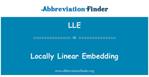 lle 代表 局部线性嵌入 locally linear embedding
