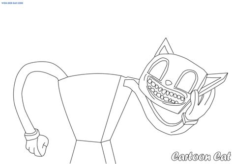 Coloriage Cartoon Cat Trevor Henderson à Imprimer Gratuitement