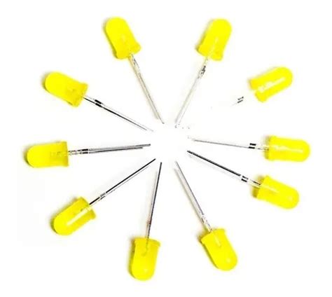 Pack 10 Leds 5mm Rojo Difuso Arduino Anri Luz Amarillo Mercadolibre