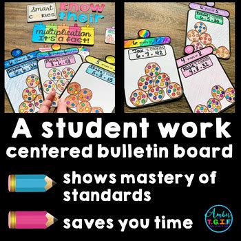 Multiplication Practice Math Craft Bulletin Board Equal Groups Cookies