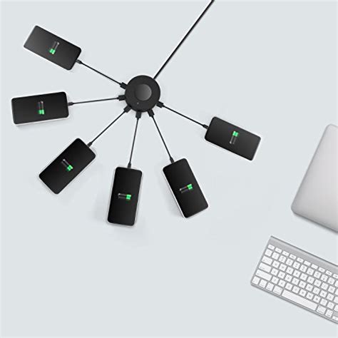 Vogek 6 Port Usb Charger Desktop Charging Station With Smart Identification Black Pricepulse