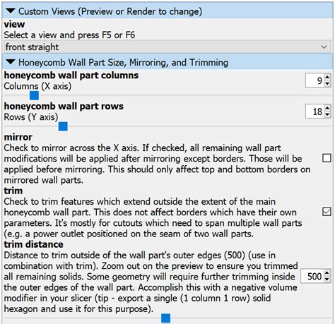 Openscad Honeycomb Storage Wall W Extensive Modifiers By Gizmogoody Download Free Stl Model