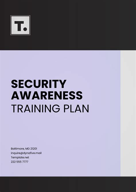 Free Security Awareness Training Plan Template To Edit Online