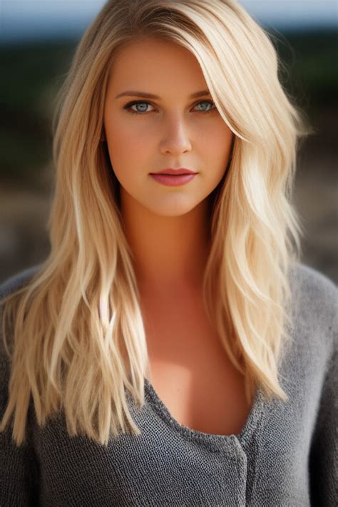 AI Models Wavy Blonde And Pink Chest Length Haircut Hard Nipples Erotic