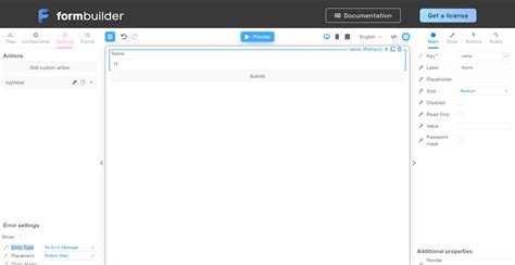 Getting Started Documentation FormBuilder