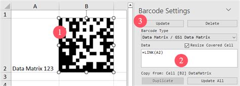How To Create Data Matrix 2d Barcode In Office Excel Using Excel Data Matrix Generator No