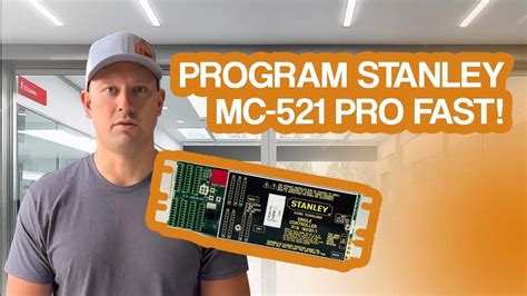 How To Program A Stanley 185101 Mc 521 Pro Black Controller Low