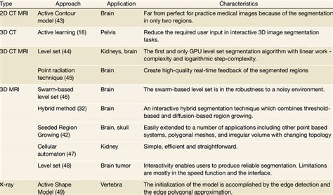 application of gpu based medical image segmentation download table