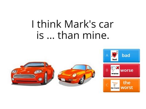 Degrees Of Comparison Good Bad Quiz