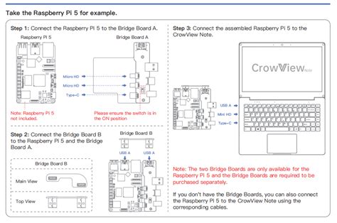 Bridge Kit For CrowView Note Compatible With Jetson Nano Dev Kit Raspberry Pi