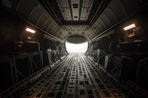 Empty Cargo Compartment Of The Aircraft Generative Ai Stock