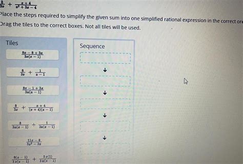 Answered 38 4 Place The Steps Required To Simplify The Given Sum Into