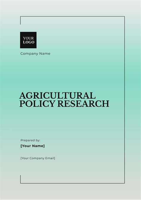 Free Agricultural Policy Research Template To Edit Online