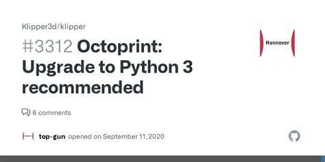 Octoprint Upgrade To Python 3 Recommended · Issue 3312 · Klipper3d