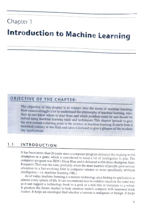 Ml Ch 1 Intro To Ml Chapter 1 Intro Ductio N To Machin E