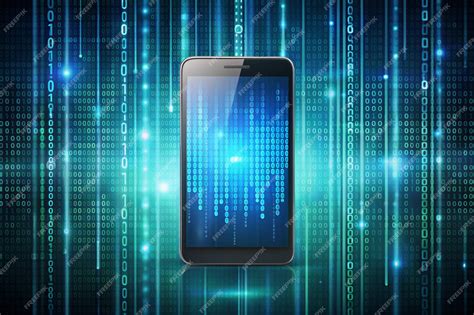 premium photo binary code background digital abstract technology