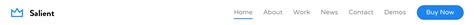 Header Navigation Salient Documentation