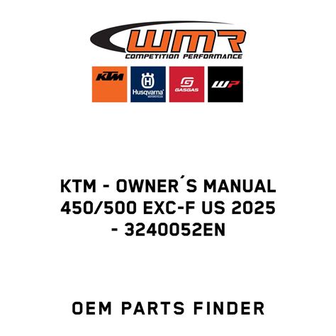 Owner´s Manual 450500 Exc F Us 2025