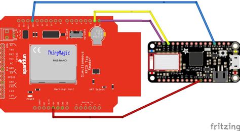 connecting feather to rfid reader communication problem networking