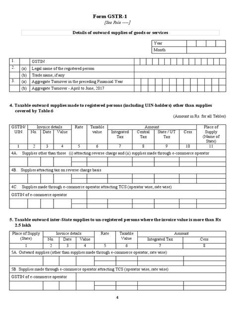 Form Gstr 1 Pdf Invoice Taxes