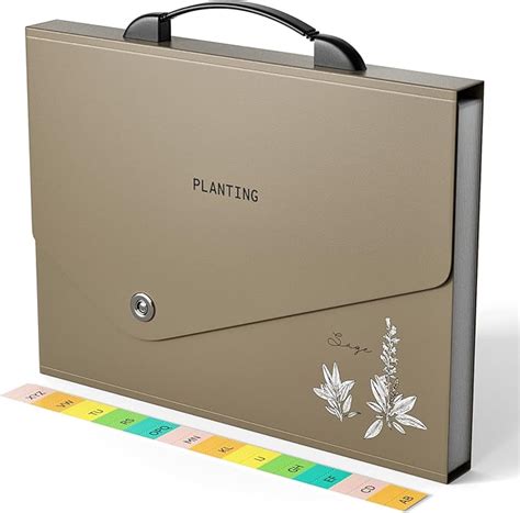 Abc Life Plants Pattern Accordion File Organizer 13