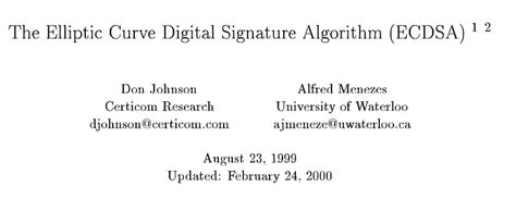 Four Basic Rules Of Ecdsa Signatures