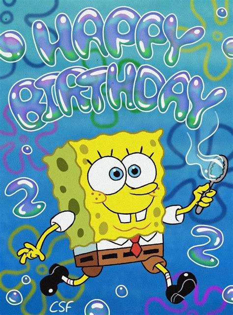 Happy Birthday Sponge Cake Recipe Spongebob Happy Birthday Card