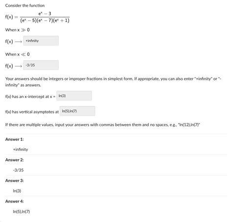 solved consider the function f x ex−5 ex−7 ex 1 ex−3