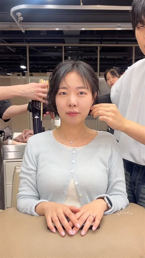 Goby Cin 고바이씬 이지 짧아야 할때는 확실하게 과감하게 줄여줘야죠 단발머리단발펌단발웨이브단발스타일 단발히피펌 숏단발 헤어컨설팅