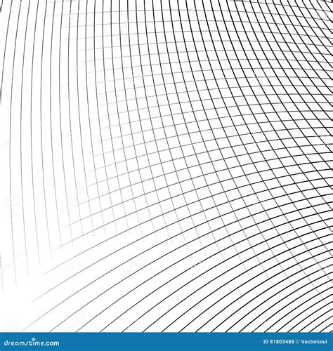 Grid Mesh Of Dynamic Curved Lines Abstract Geometric Pattern Stock Vector Illustration Of