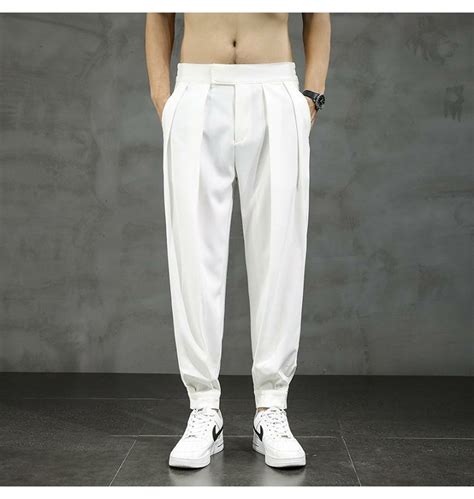 남자 백바지 빽바지 허벅돼 흰색 여름 캐주얼 핀턱 조거 찍찍이 댄스 바지 A21 티몬