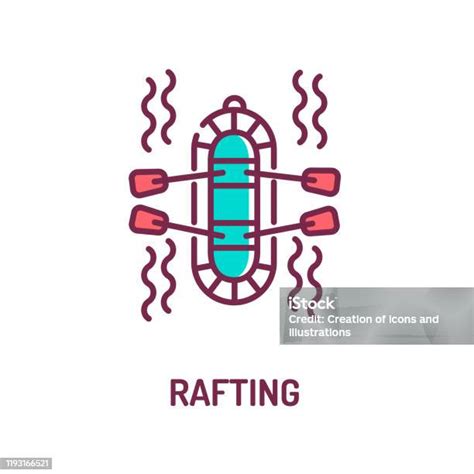 흰색 배경에 래프팅 색상 선 아이콘 극단적인 강에서 급류에 수영 웹 페이지 모바일 앱 프로모션에 대한 픽토그램 Ui Ux Gui 디자인 요소입니다 편집 가능한 스트로크