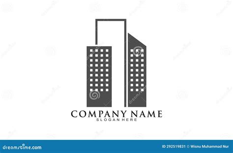 Office Building Symbol Logo Design Icon Vector Stock Vector
