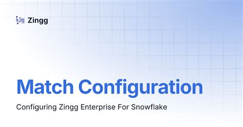 Match Configuration Zingg