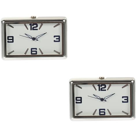 Set Of 2 Car Dashboard Clock Tiny Monitor Analog The Travel
