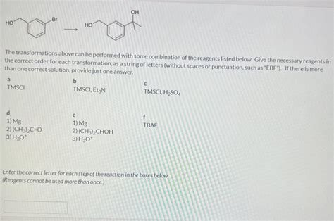 Solved The Transformations Above Can Be Performed With S
