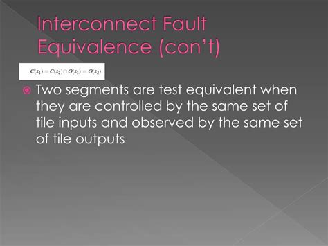 Ppt Testing And Diagnosis Of Interconnect Faults In Cluster Based