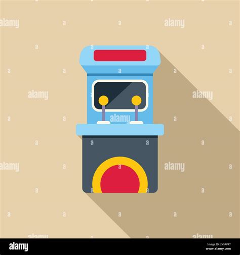 Two Players Standing Arcade Game Machine With Joysticks Screen Illuminated Buttons And Coin