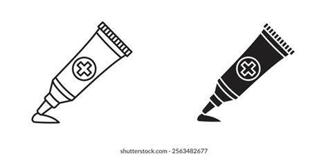 Ointment Icons Outline Fill Vector Illustration Stock Vector Royalty Free 2563482677