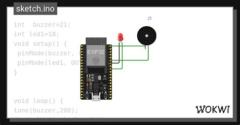Led Y Buzzer Wokwi Esp32 Stm32 Arduino Simulator
