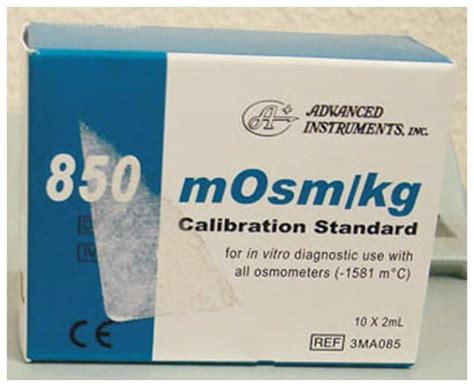 Advanced Instruments Osmometer Calibration Standards 850 Mosm Kg Buy