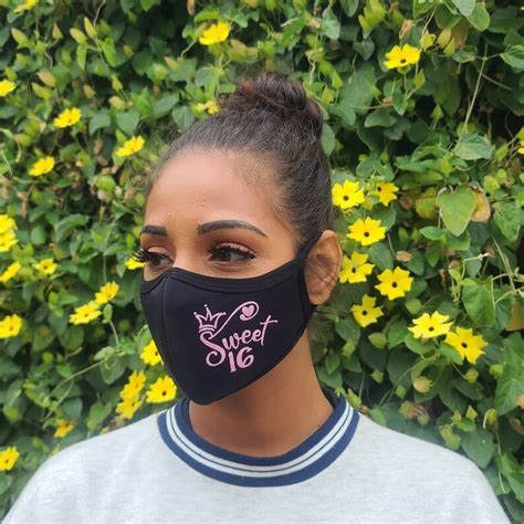 Sweet 16 Girl Face Mask 100 Cotton Reusable And Washable Triple