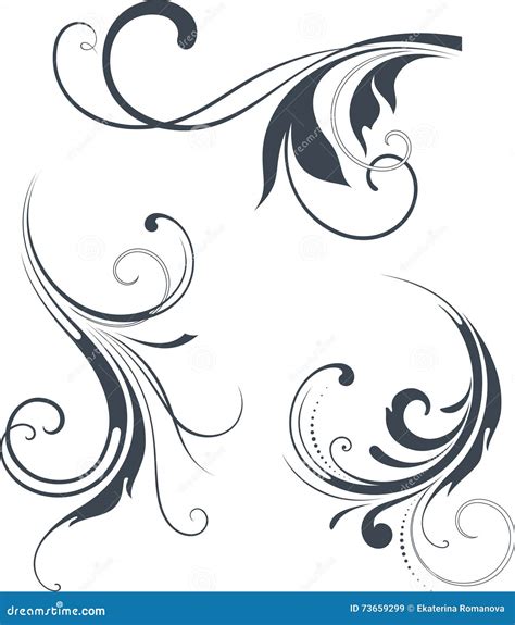 Vectorized Scroll Design Stock Vector Illustration Of Cartouche