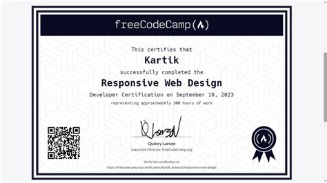 Kartik Ahlawat On Linkedin Responsivewebdesign Freecodecamp Certification Webdevelopment