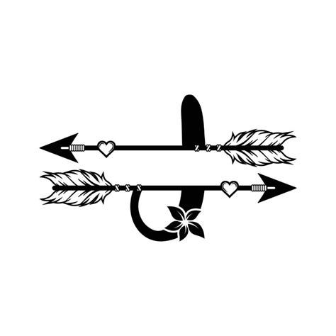 Initial Decorative Monogram Split Letter Vector 8325875 Vector Art At