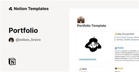 Portfolio Template Notion Marketplace